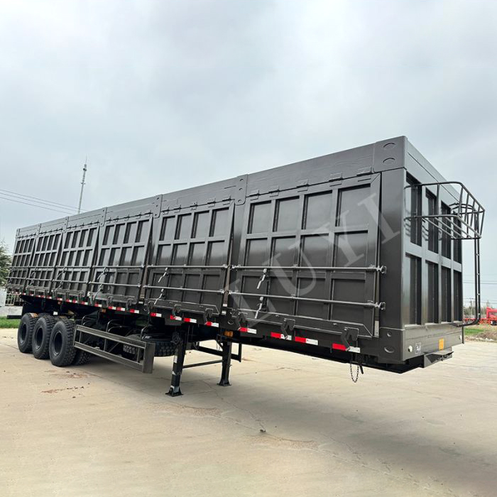3 Axle Dump Trailer High Strength And Wear Resistant Steel Compartment